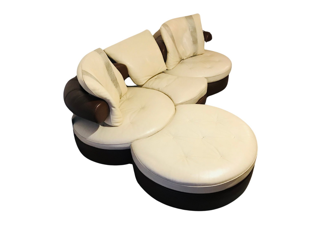 Vintage 3 Seater Sofa With Ottoman By Mario Spinelli For Formenti ...