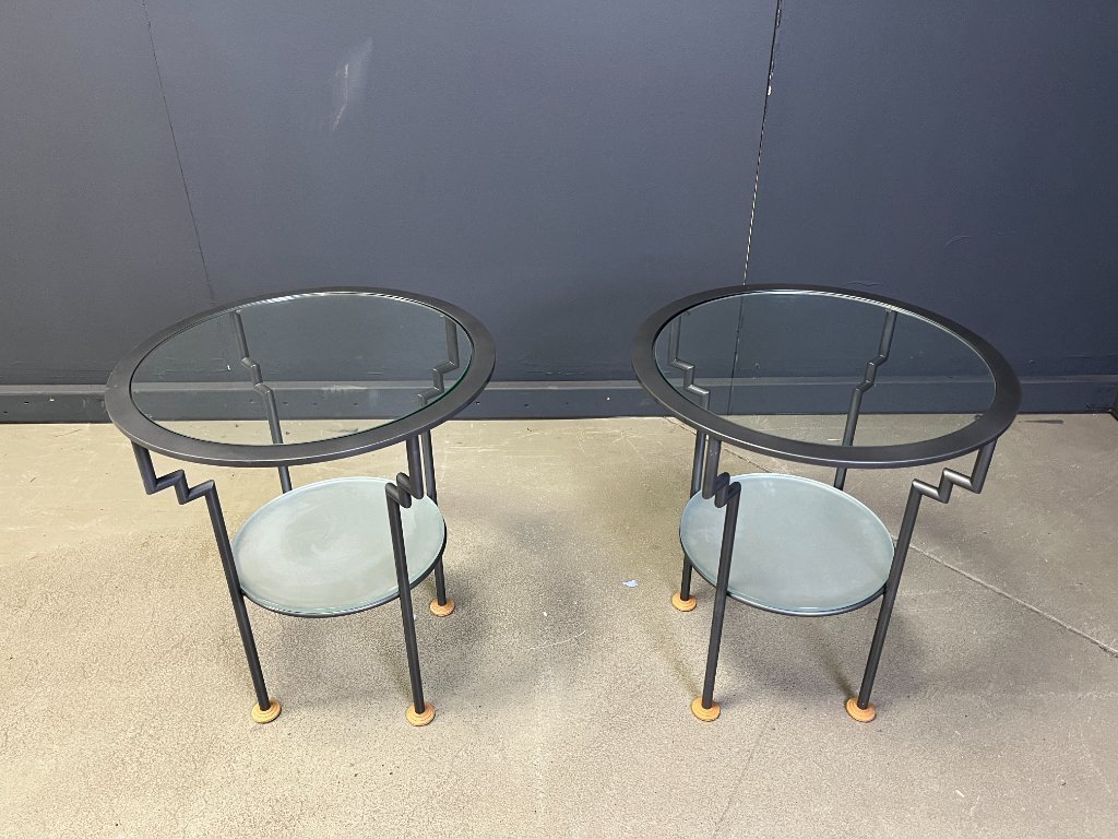 Pair of Memphis style side tables, 1980s | €595 | Whoppah