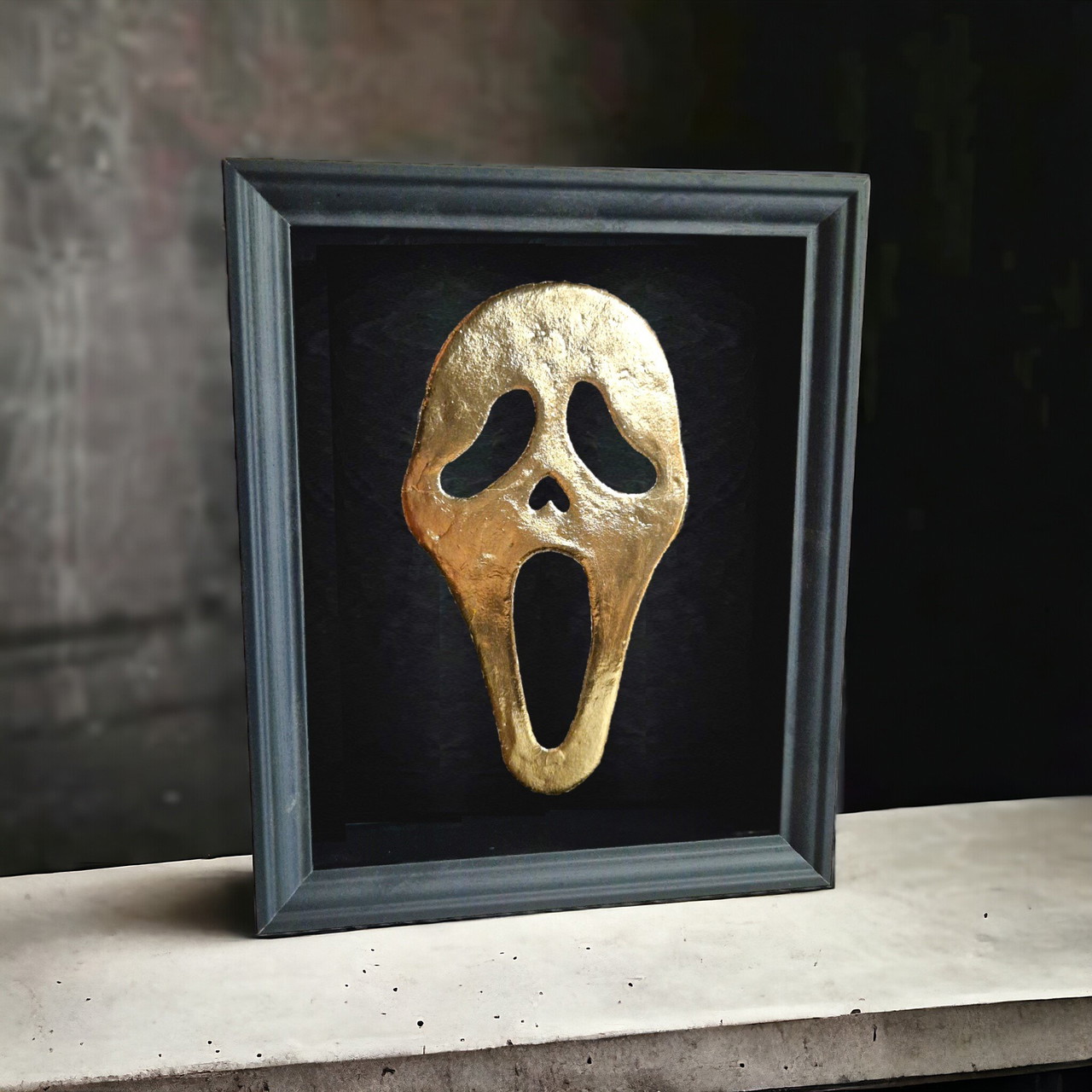 23ct Gold Plated Scream Mask in Frame - Limited Edition | €189 | Whoppah