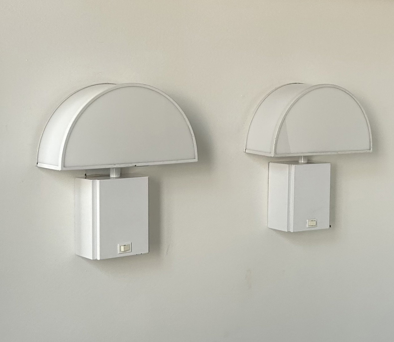 Pair of Vintage Olympe Guzzini Wall Lights, Metal and Perspex, Italy ...