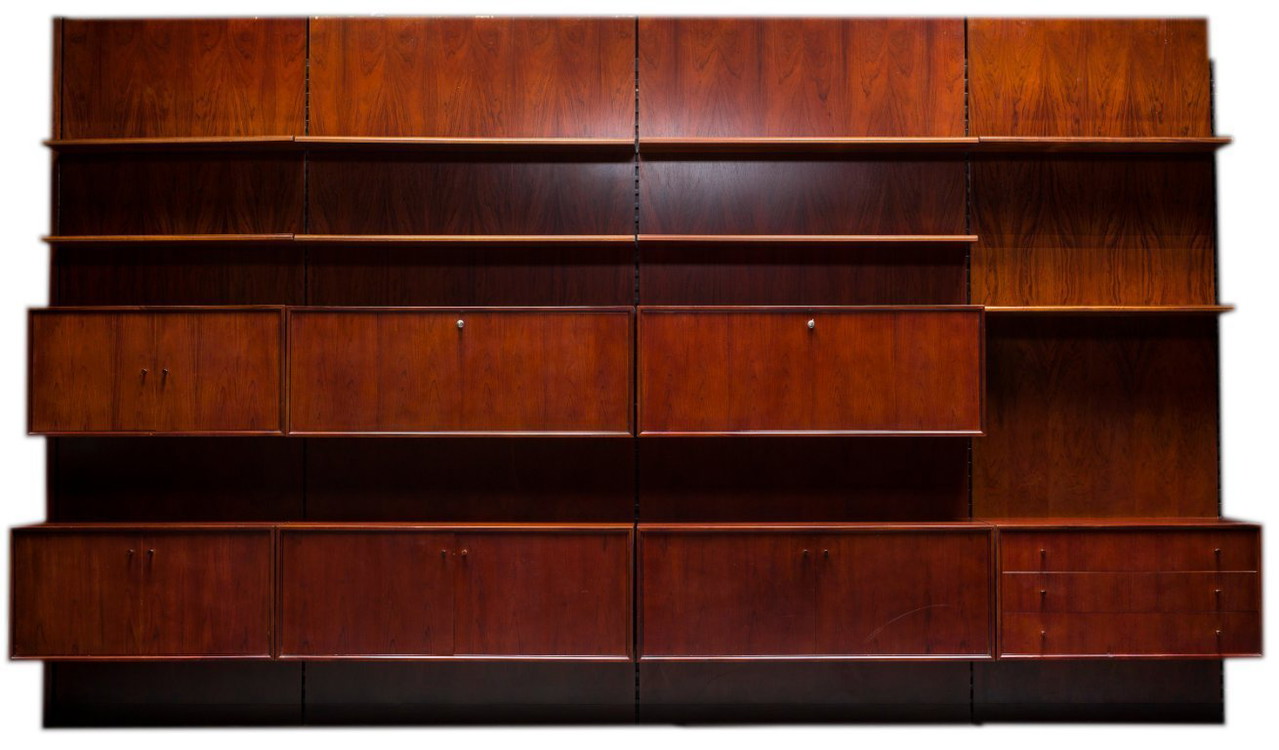 German Rosewood Modular Wall Shelves by IDEE Mobel, 1960s, Set of 25 ...
