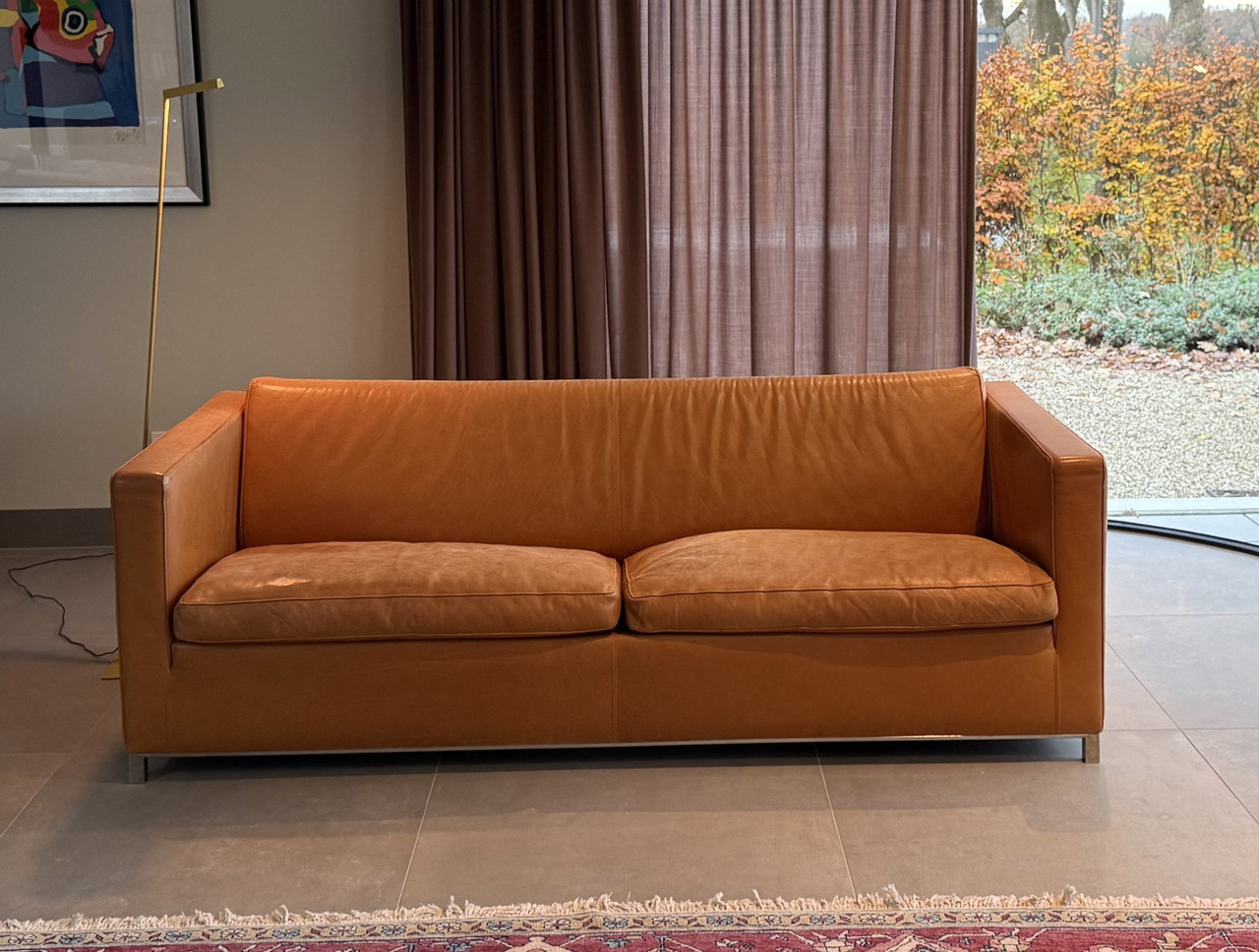 MolinarI Sofa Tizio Leather Upholstery Carezza Cognac | €500 | Whoppah