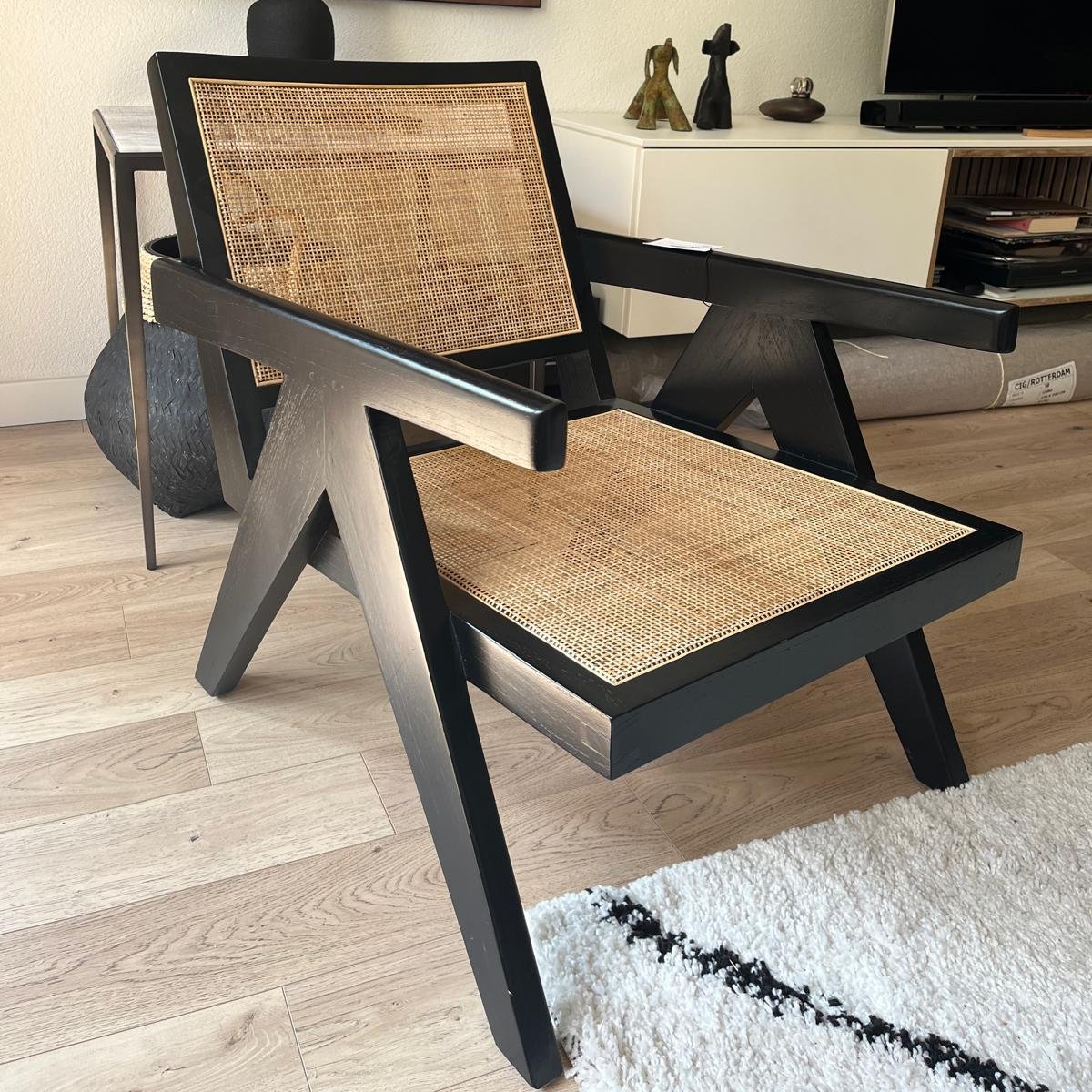Eichholtz Armchair Aristide Black With Rattan | €795 | Whoppah
