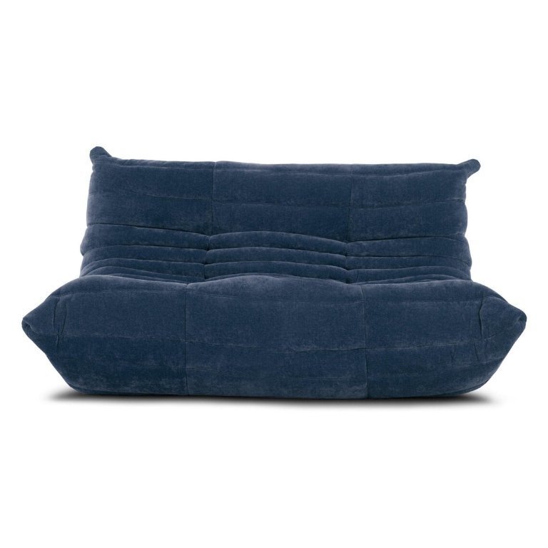 Blue Velvet Deep Foam Lounge Seating Comfy Modern Design Free FedEx ...