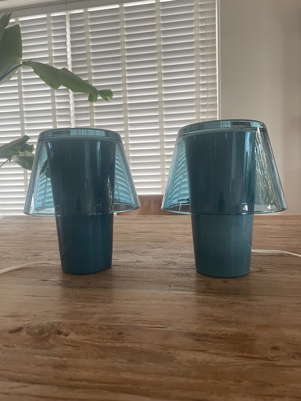 Lampes champignon IKEA Gavik 2, bleu pétrole | €70 | Whoppah