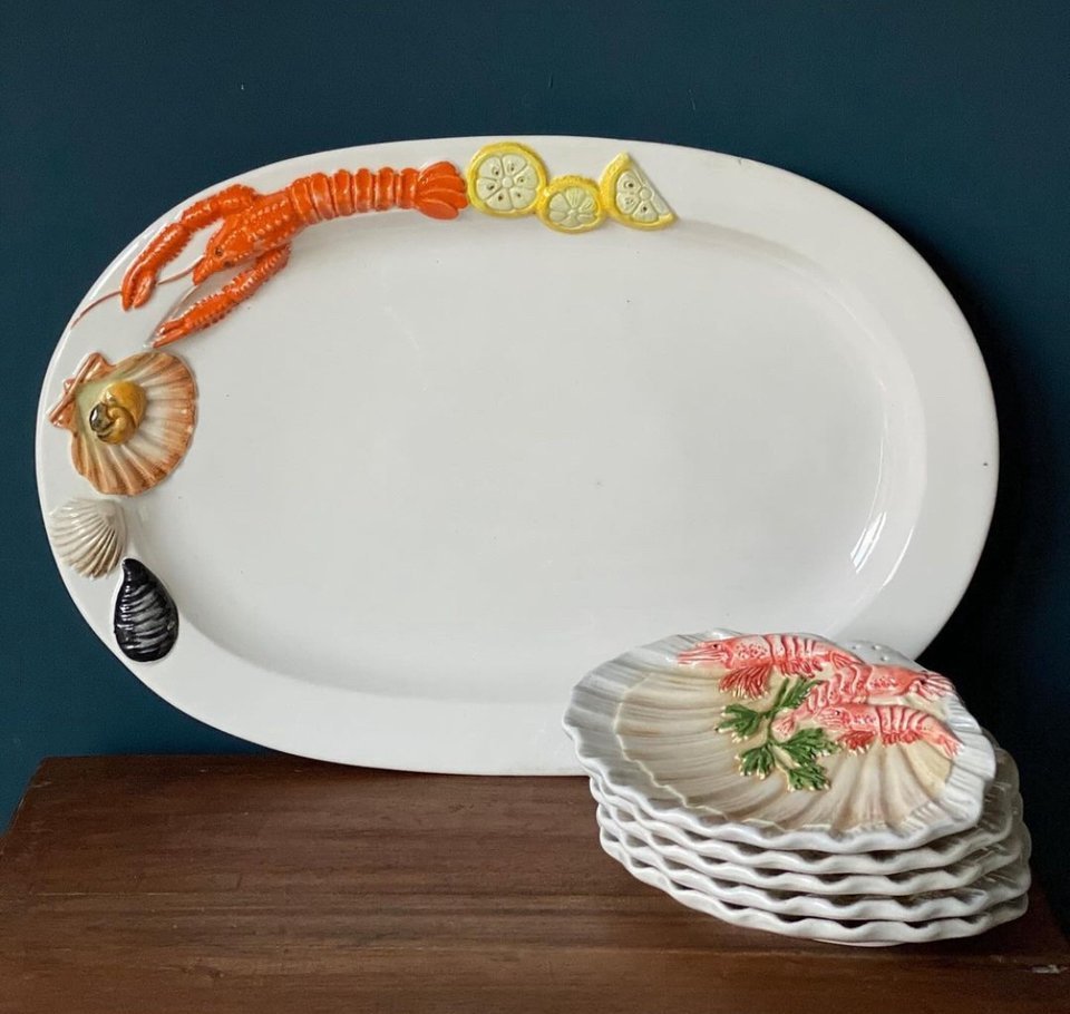 Conjunto italiano vintage de frutas de mar. | €99 | Whoppah