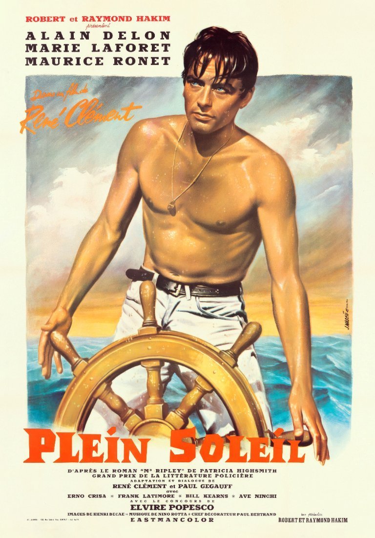 Purple Noon, a film by René Clément, starring Alain Delon, Marie ...