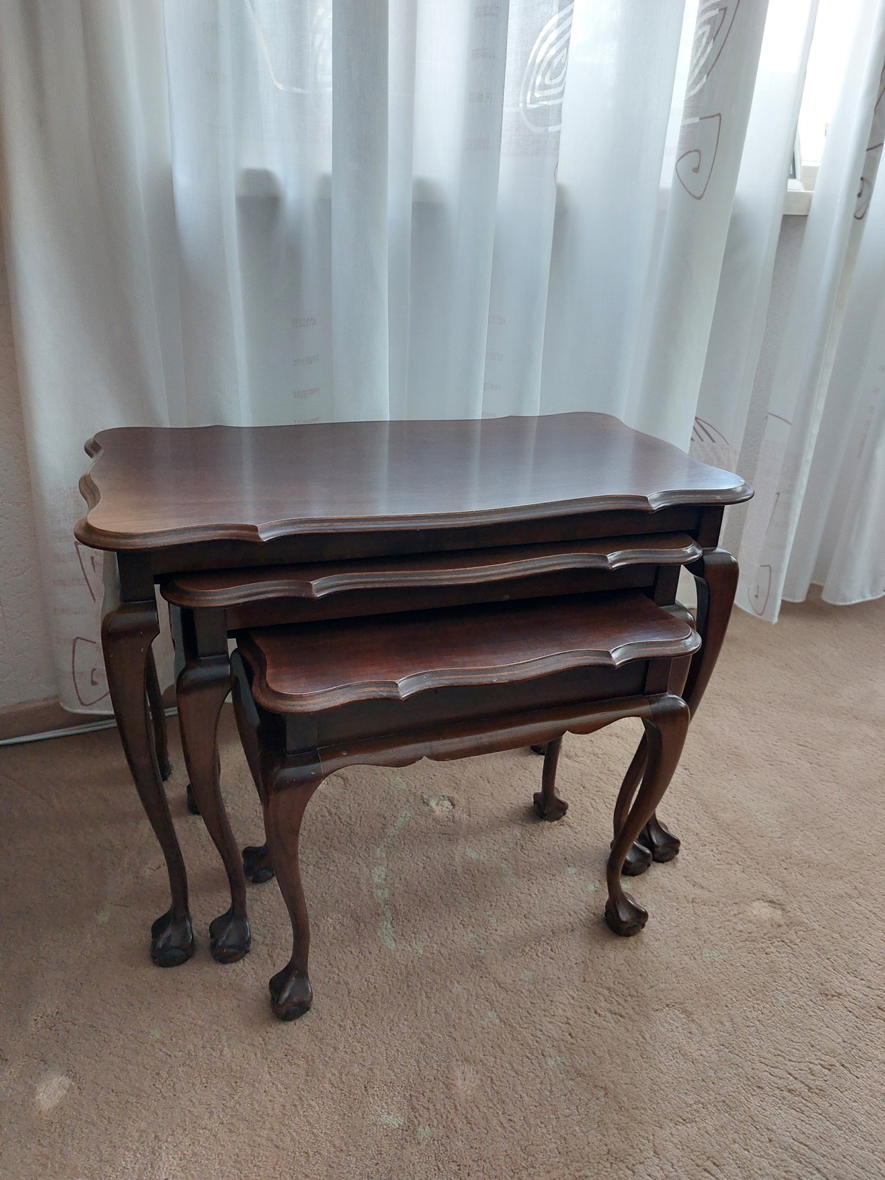 Walnut Wooden queen ann Table Set | €198 | Whoppah