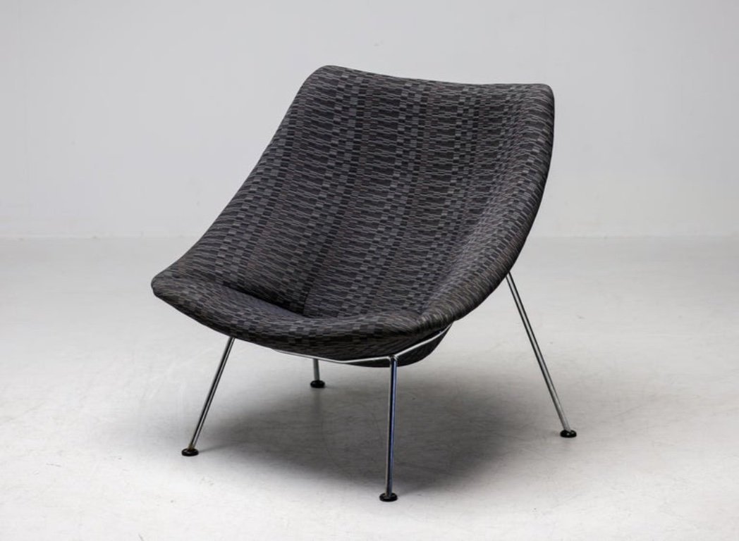 LARGE ARTIFORT OYSTER MODEL F157 LOUNGE CHAIR ARTIFORT MID CENTURY ...