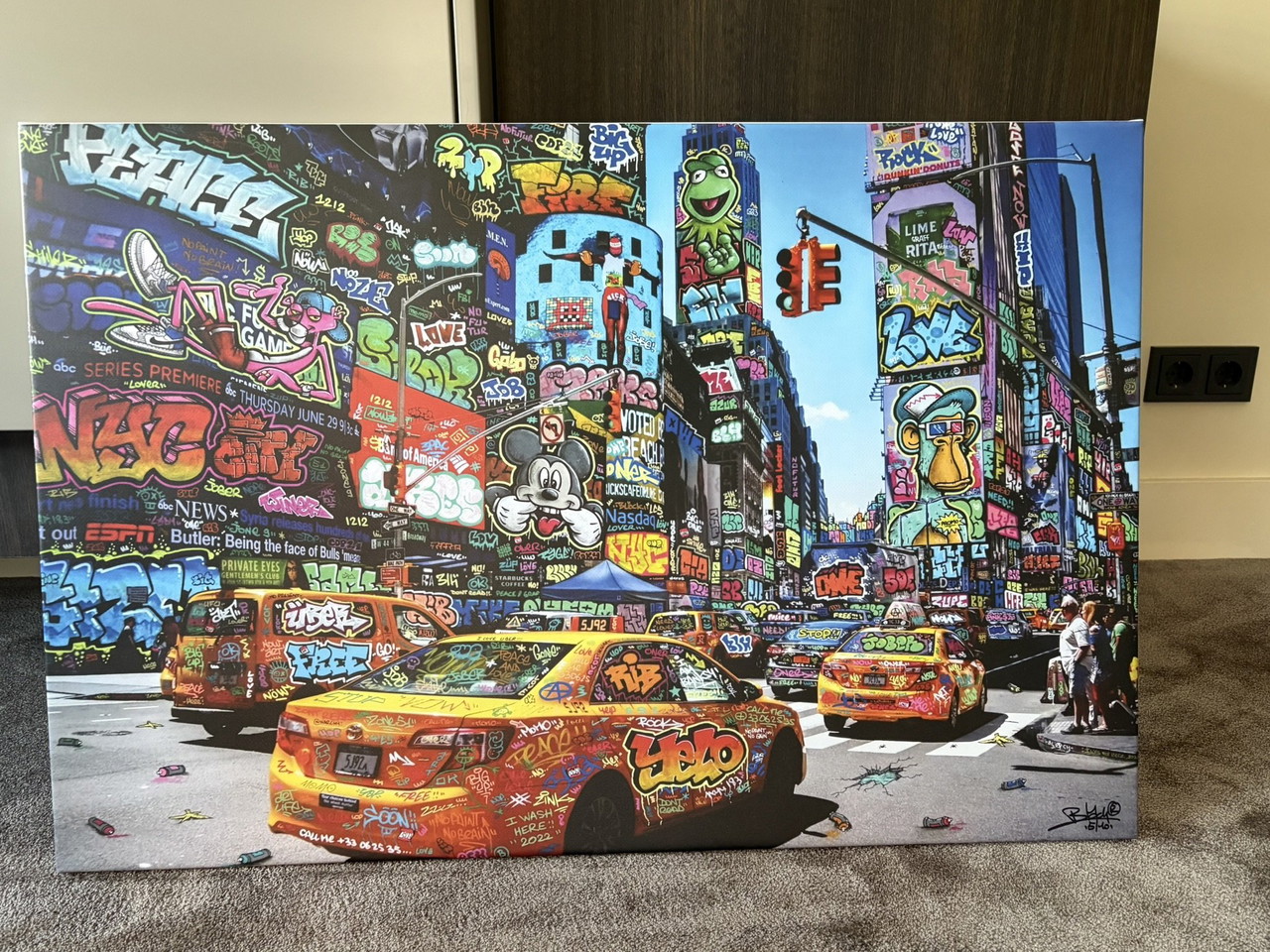 peinture - street art - "New York Pink Panther" (panthère rose) | €250 ...