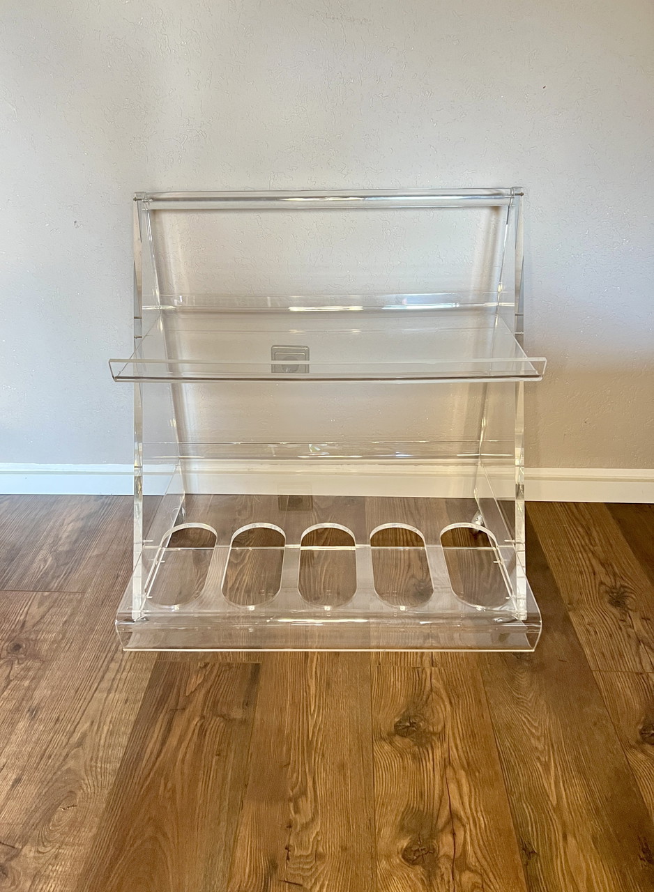 70s Space Age/Atomic Age serving trolley made of Lucite/acrylic glass ...