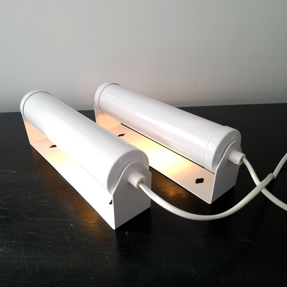 2 lampade da parete vintage bianche G&G Memphis Milano design anni '80 ...