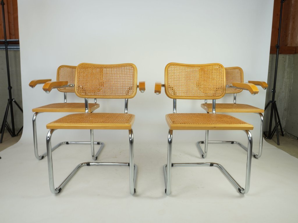 4x Marcel Breuer Stil B64 Freischwingerstühle Vintage Design | €1,250 ...