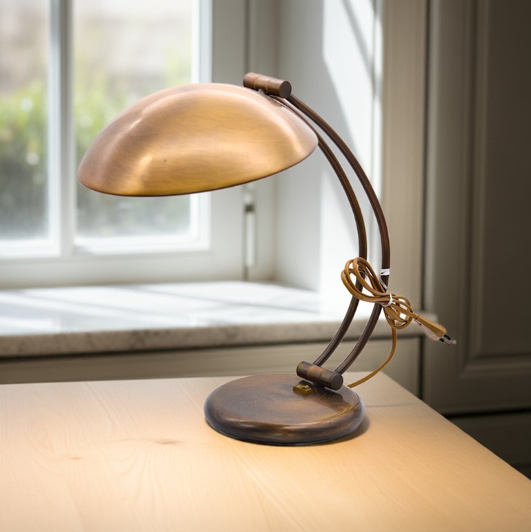 Bauhaus-Schreibtischlampe aus Messing - Pieter-Jozef De Jaeck für ...