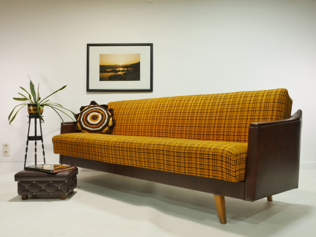 Vintage Sofa, Couch Mit Schlaffunktion, 60er Jahre, Germany | €880 ...