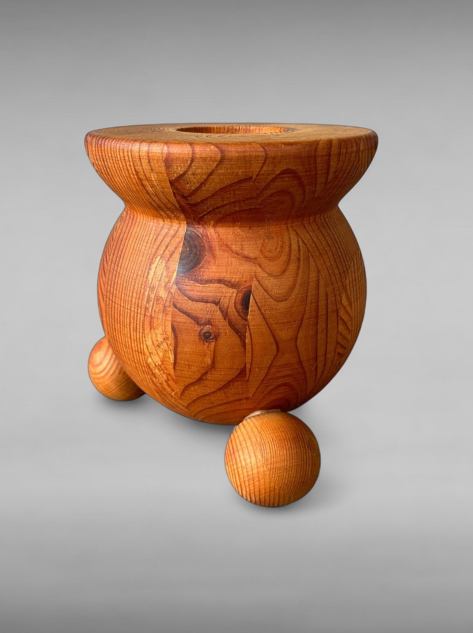 Stig Johnsson Smalandsslojd Jumbo Staved Pine Candle Holder Sweden Mid ...