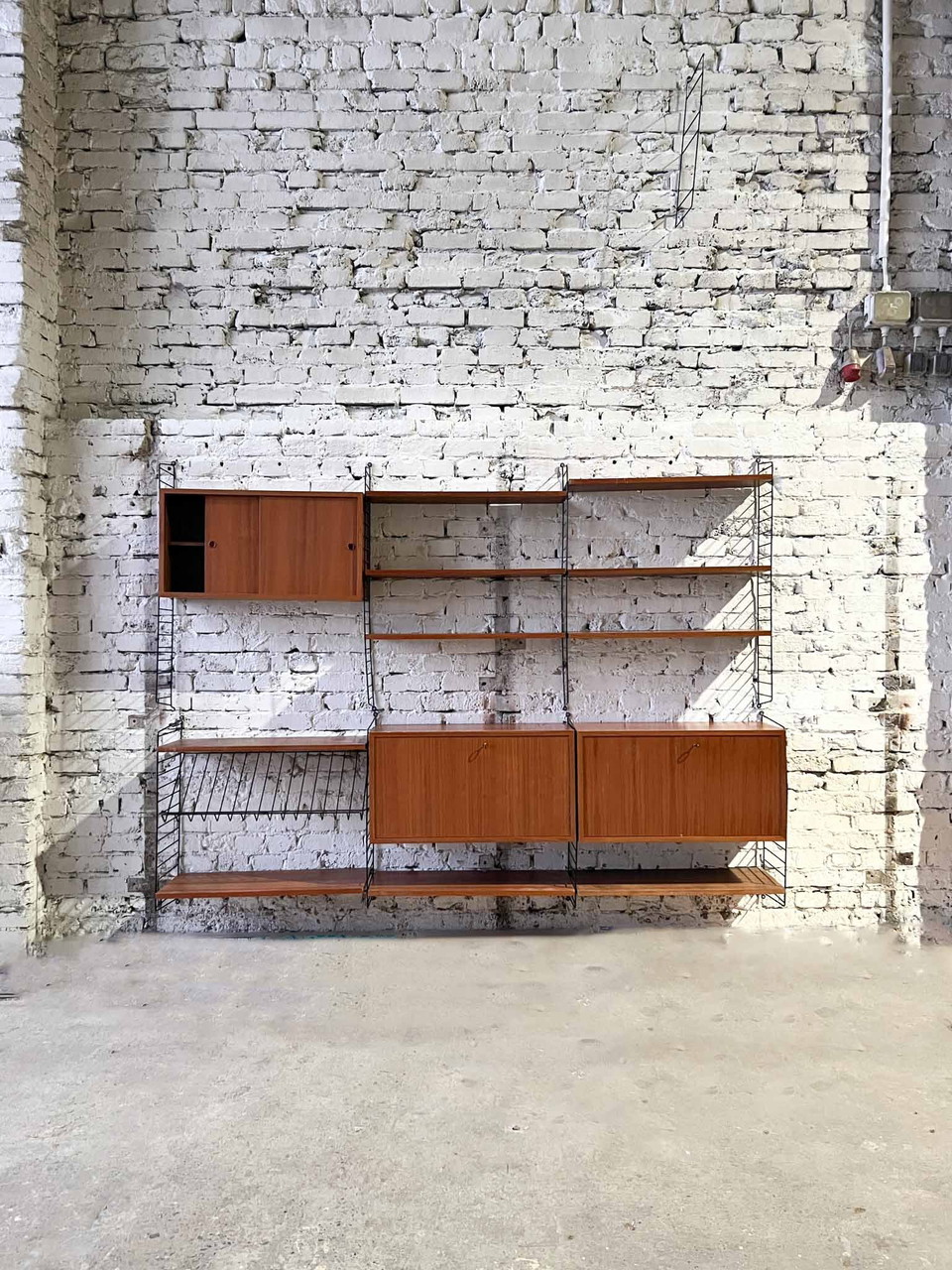 Vintage String Wall Shelf Modular Mid-Century | €2,500 | Whoppah