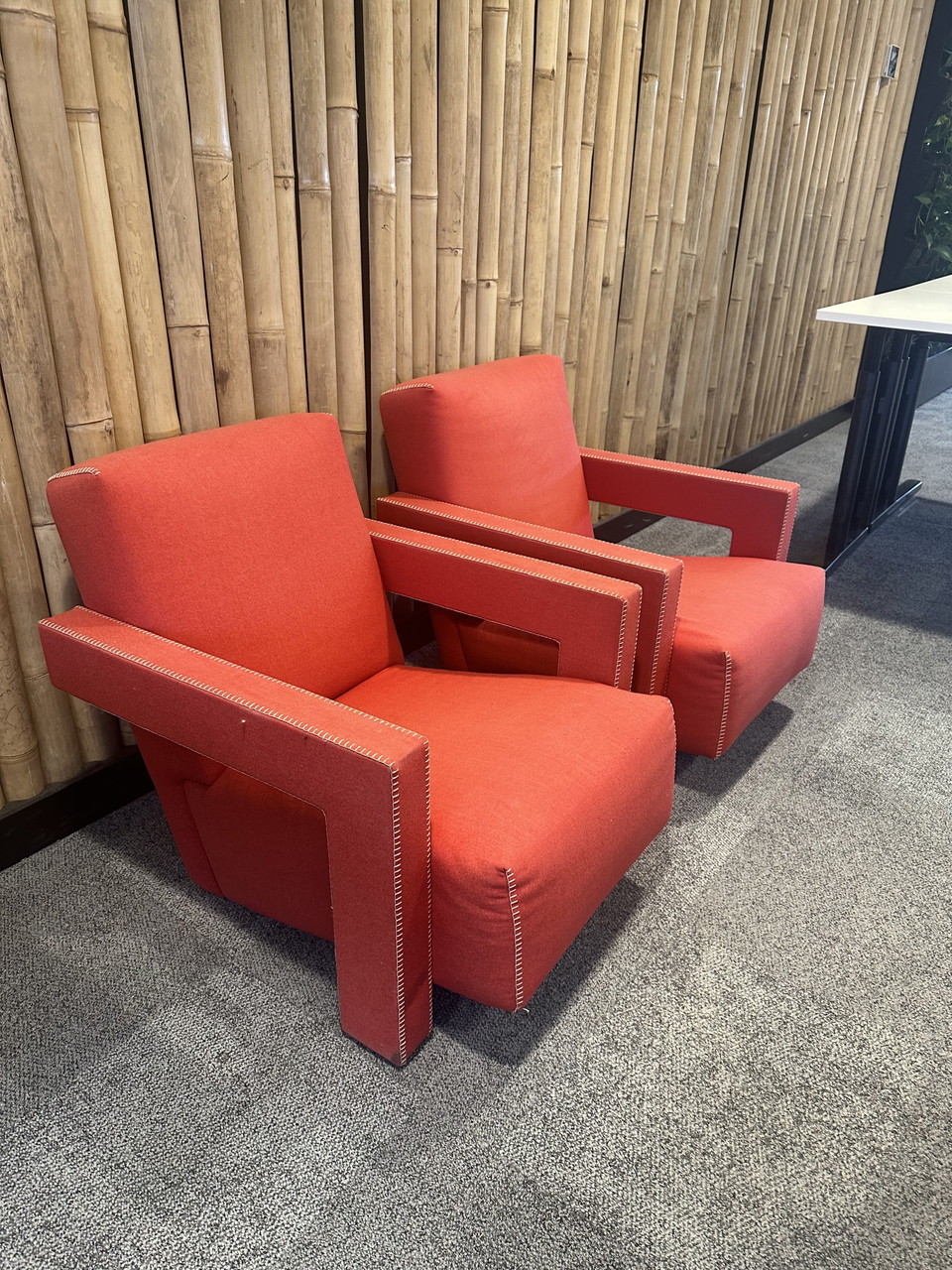 2x Gerrit Rietveld Utrecht Chair, 1X Gerrit Rietveld Bench, 2 X Gerrit ...