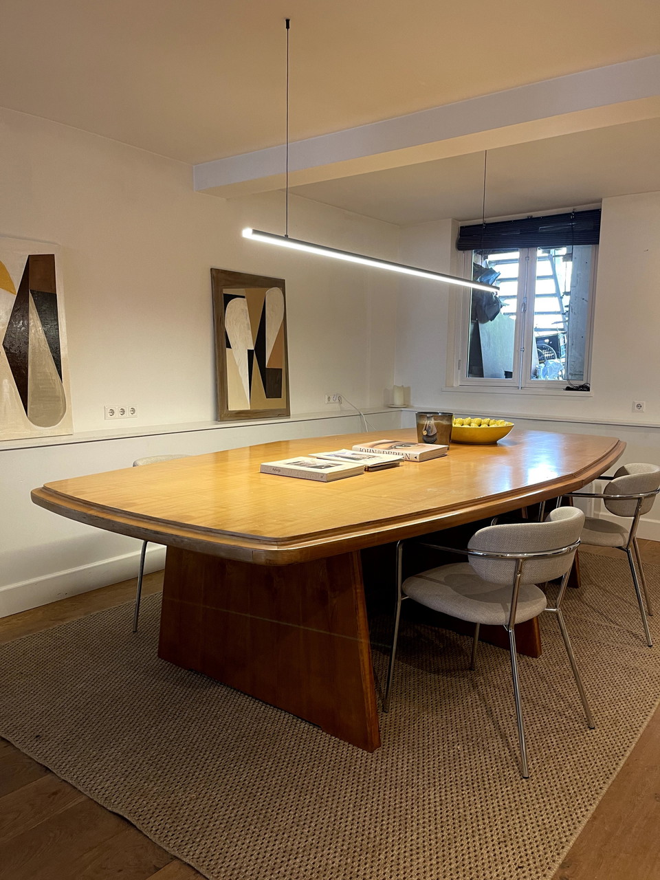 Massief houten eet- of vergadertafel in Soho Home-stijl - 240x100 cm ...