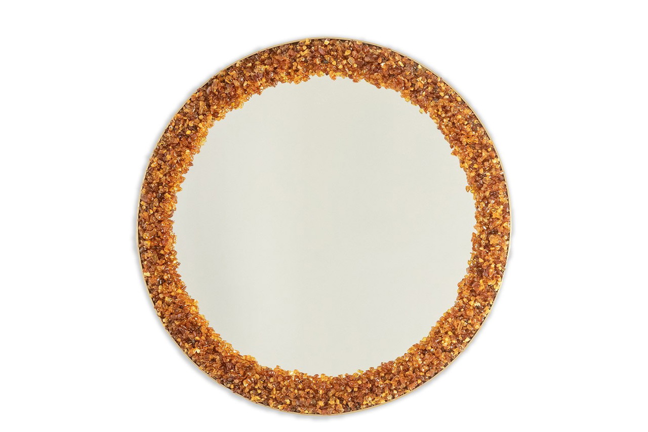 Circular Amber Backlit Mirror. Contemporary artist's work. | €4,600 ...