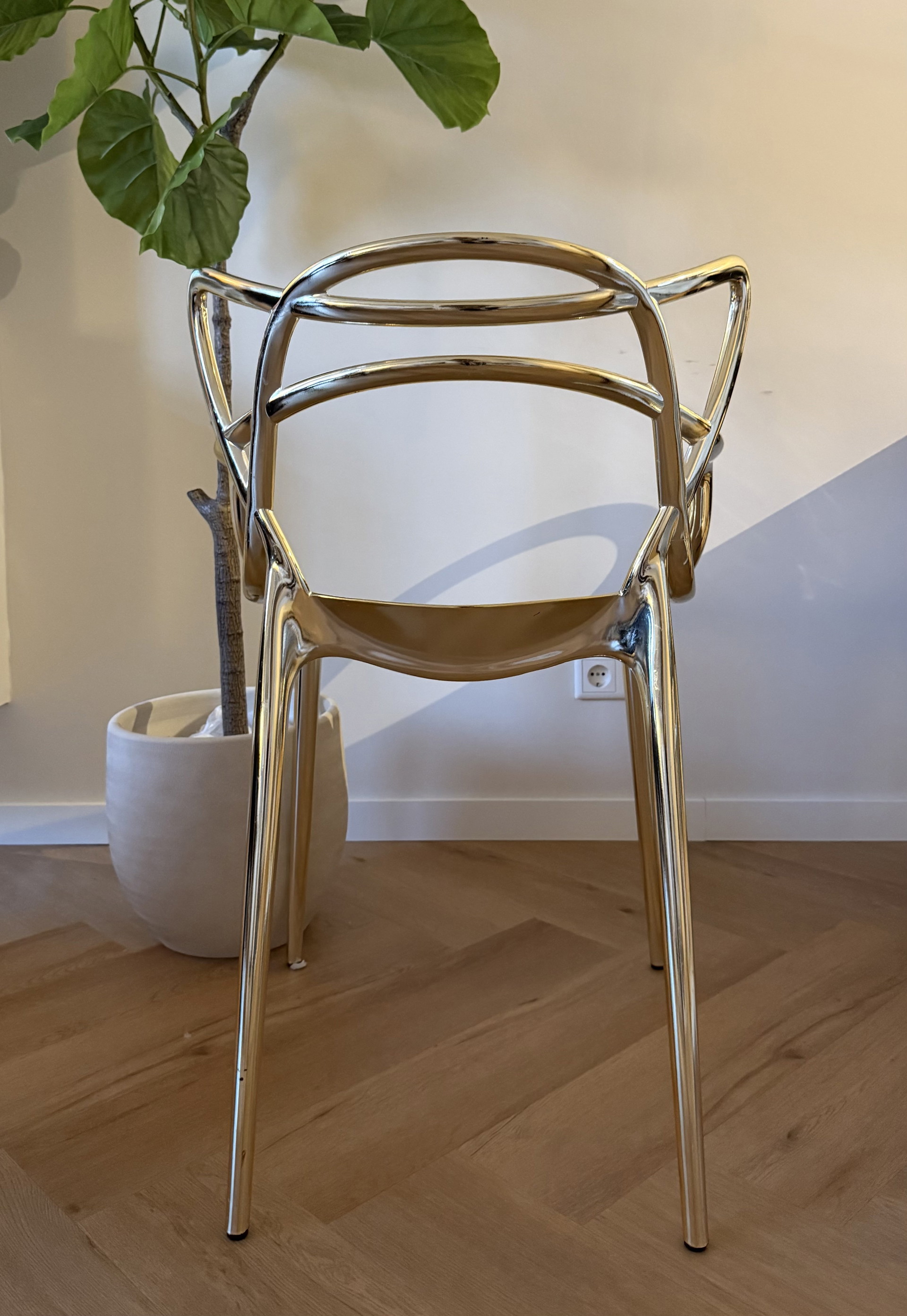 Kartell Masters Metallischer Stuhl Gold 250 Whoppah