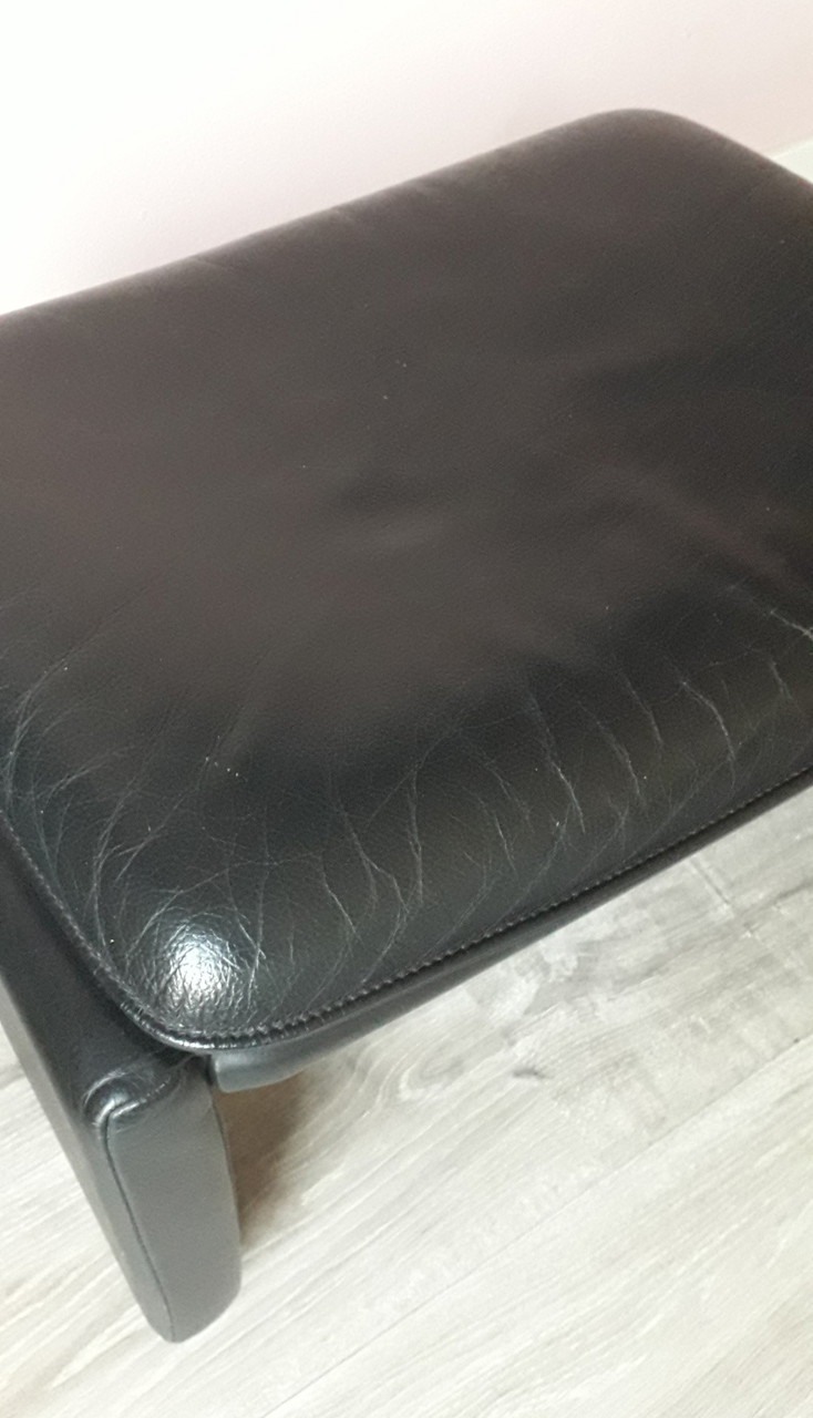 De Sede DS50 DS-50 Ottoman Leather Design Footstool Black | €295 | Whoppah