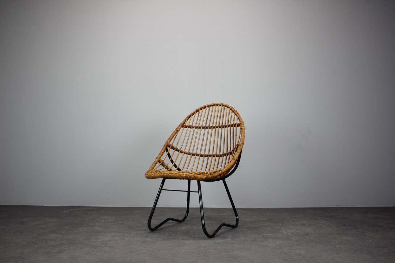 Rattan Lounge Chair by ULUV for Alan Fuchs, Czechoslovakia, 1960s | € ...