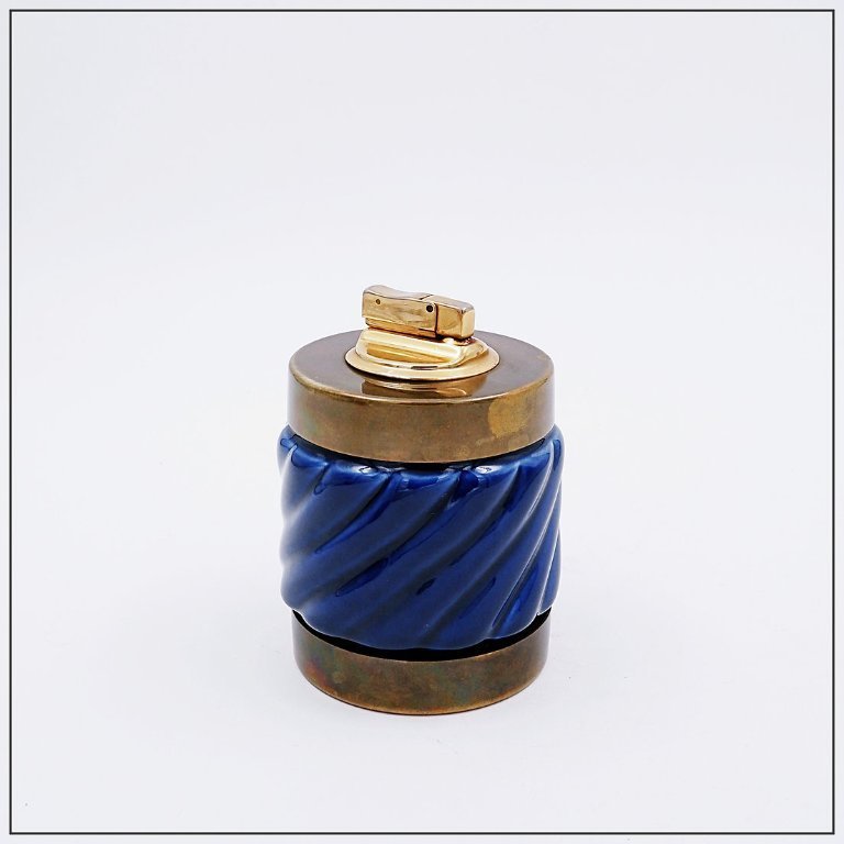 Ceramic and brass lighter by Tommaso Barbi, Italy, 1970s | €390 | Whoppah