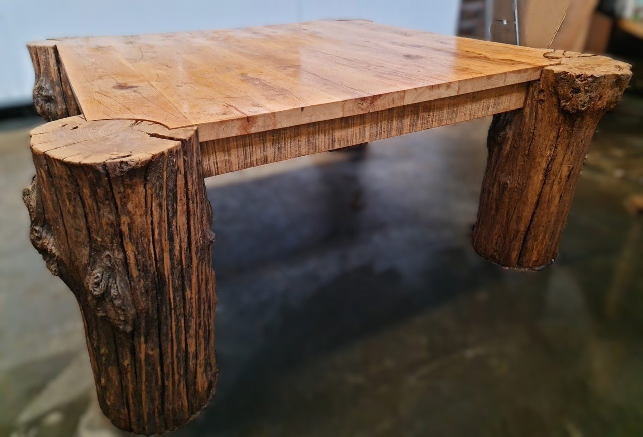 Exclusive Large Square Old Oak Table With Trunk Legs | €3,100 | Whoppah