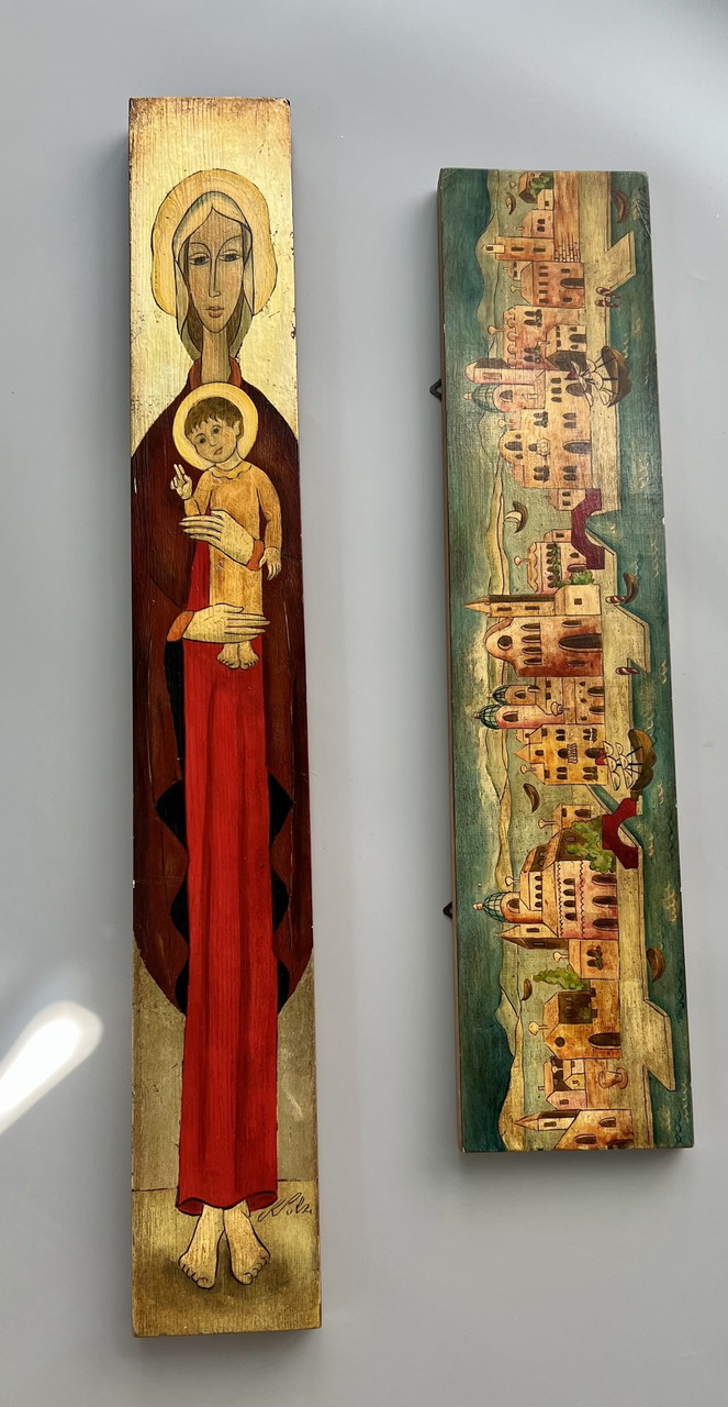 Kurt Kolz - Marie avec l'Enfant Jésus, optique craquelée | €150 | Whoppah