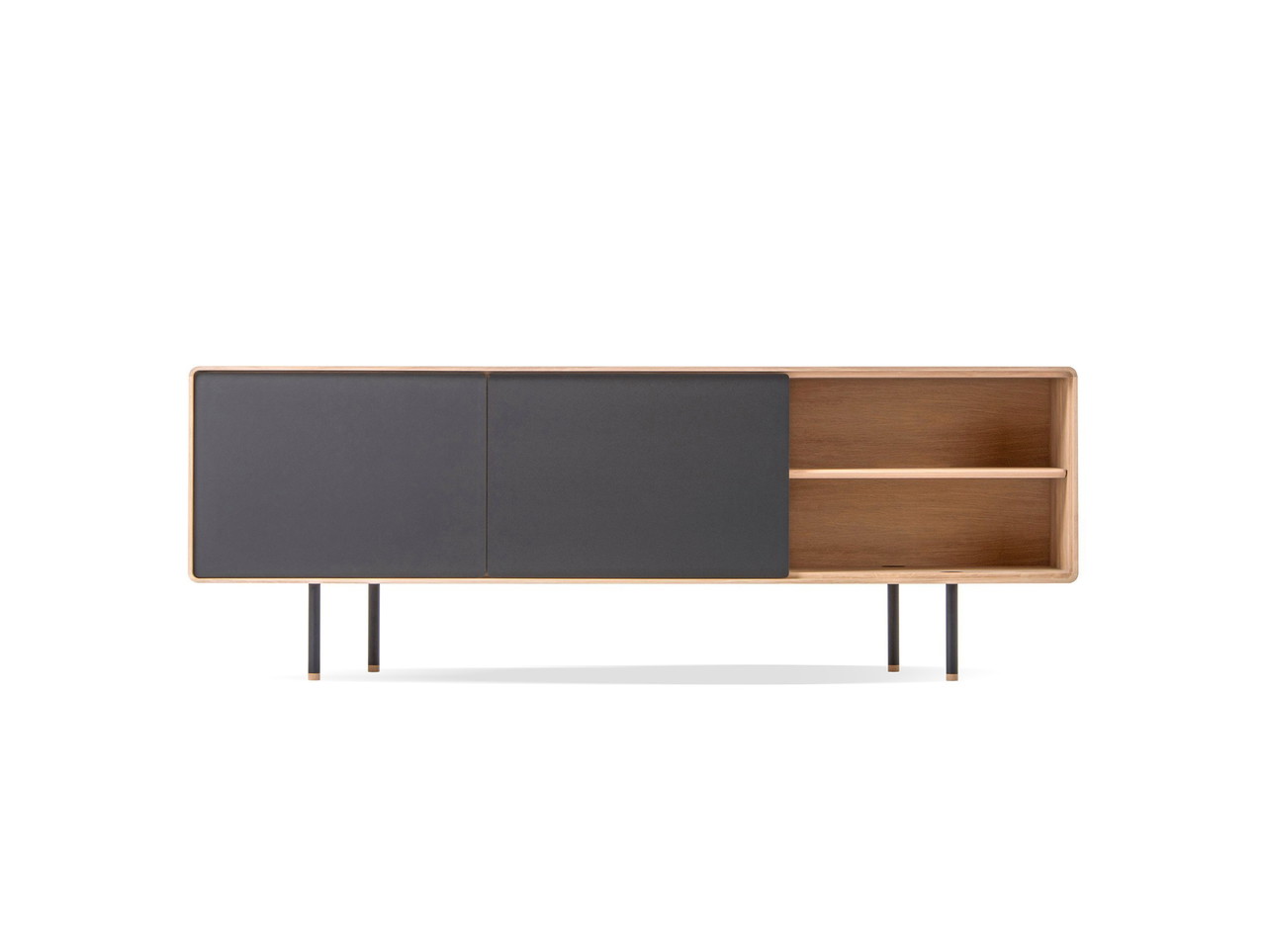 Gazzda Fina Sideboard/TV Furniture In Natural Oak And Black | €1,300 ...