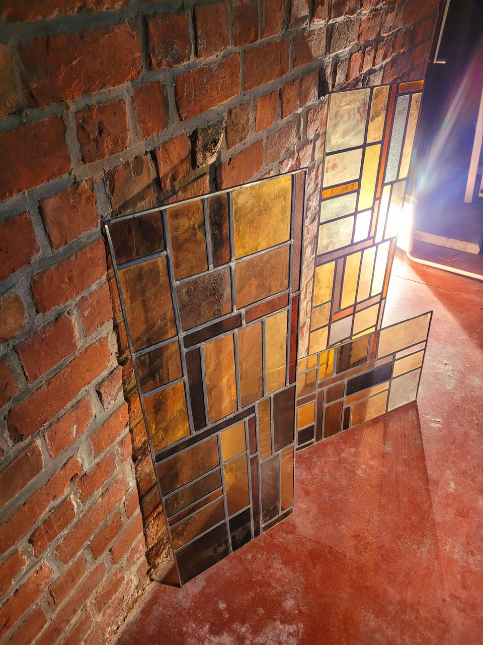 Set of Vintage 1960s Glass Windows Abstract | €210 | Whoppah