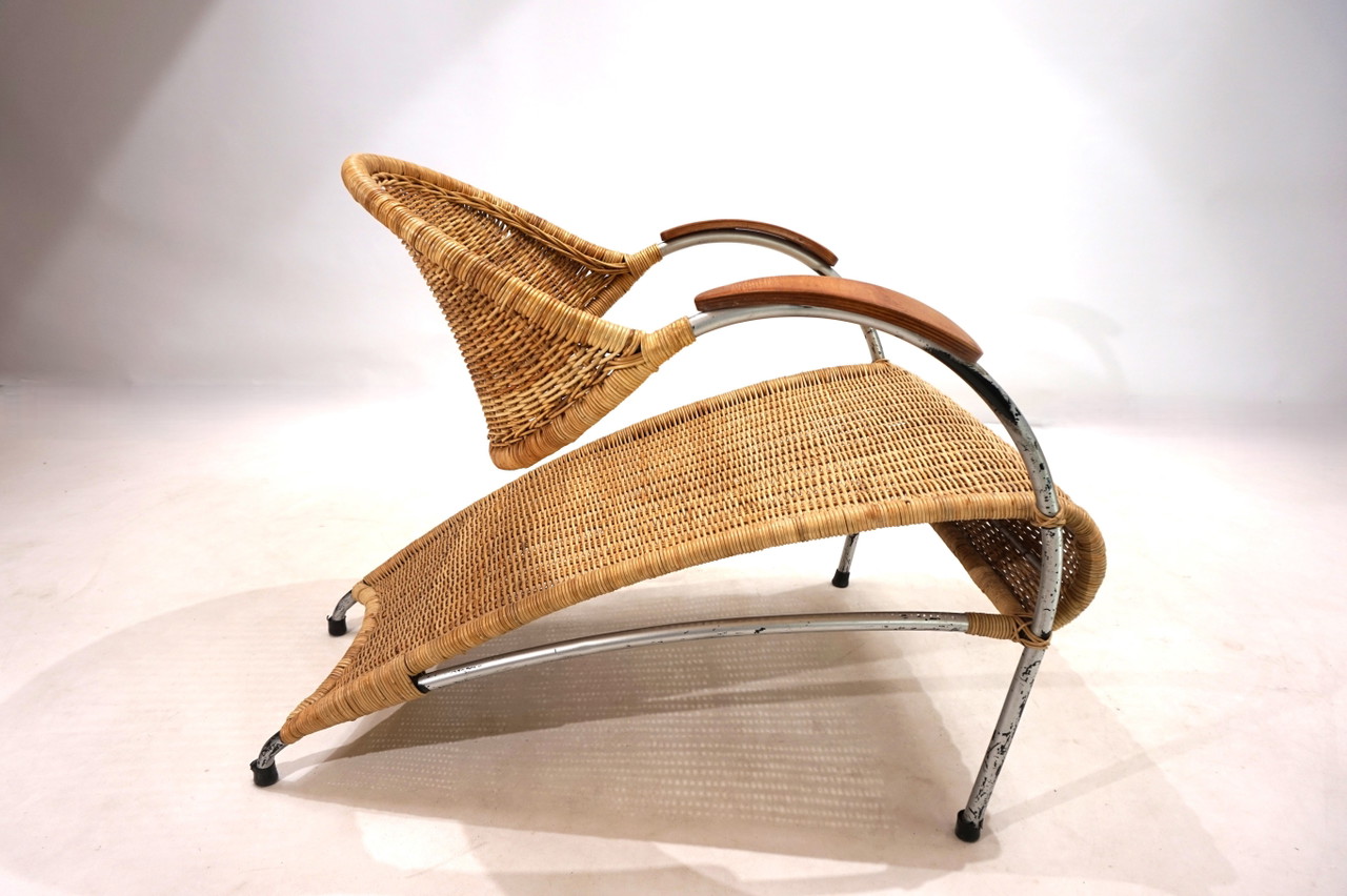 Rattan Streamline lounge chair, 1970 | €667 | Whoppah