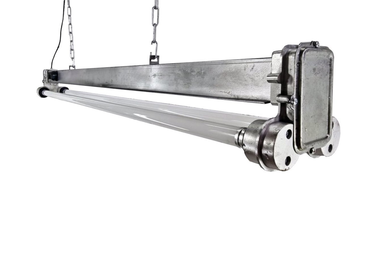 Large Vintage Hanging Lamp - Industrial Ramp - Led T8 - Polam Wilkasy ...