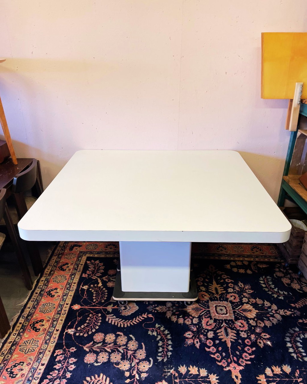 White 80s Dining Table With Column Foot | €249 | Whoppah