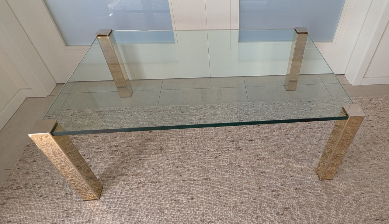 Designer coffee table from the 70s in the style of Romeo Rega or Peter ...