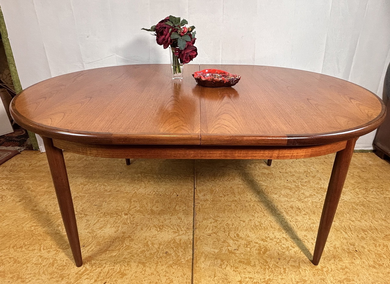 Mid Century Retro Vintage Teak Oval Extending Dining Table By Gplan ...