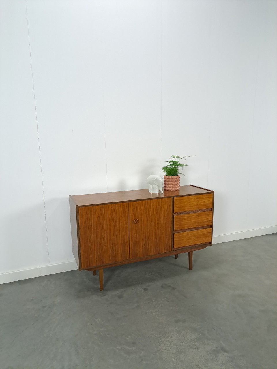 Teak Veneer Sideboard With Round Knob and Drawers No. 2 | €799 | Whoppah