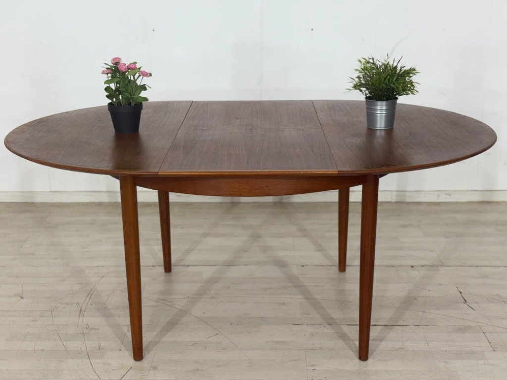 Deense teak eettafel houten tafel eetkamertafel uitschuifbaar Dyrlund ...