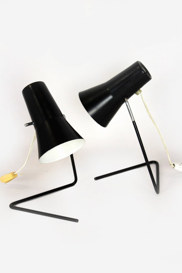 Black Table Lamps by Josef Hurka for Drupol, 1960s, Set of 2 | €460 ...