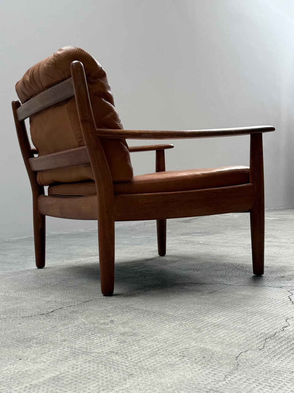 WILHELM KNOLL TEAK WOOD COGNAC LEATHER CHAIR GERMANY 1960s | €1,200 ...