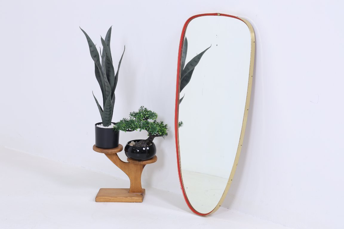 Vintage Mirror 60s | Mid - Century Hanging Mirror Mirror Wood Retro ...