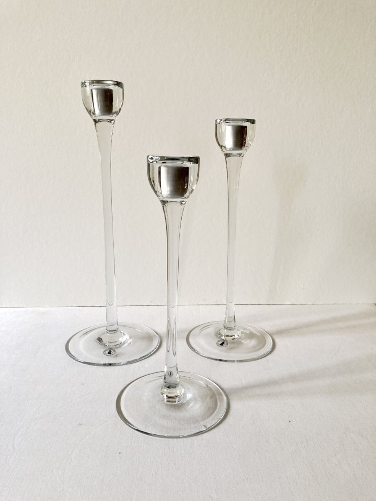 Trio of Glass Candlesticks, Ikea, Blomster, 1999 | €45 | Whoppah