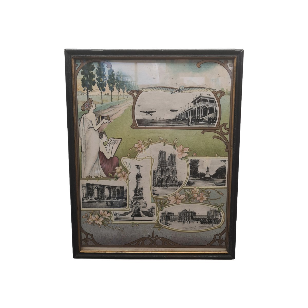 French Art Nouveau Lithography Framed, Circa 1910 | €65 | Whoppah