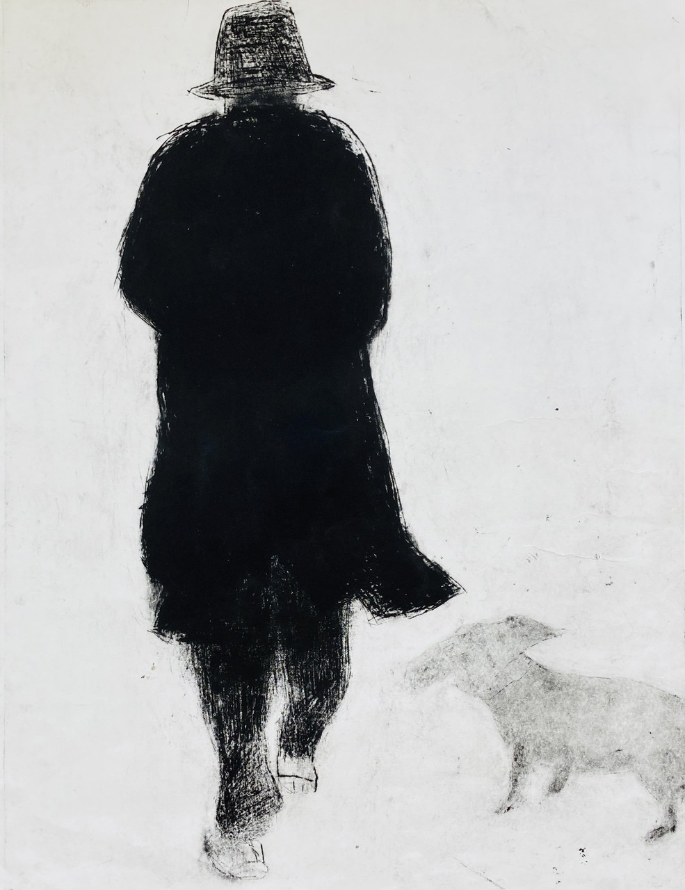 Krin Rinsema - Etching - Person with Dog | €245 | Whoppah