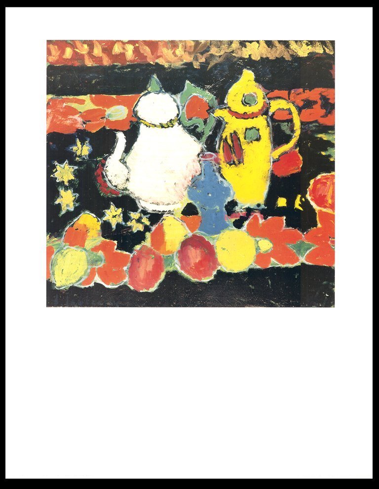 Jawlensky von, Alexej - Stilleben mit gelber und weisser Kanne ...