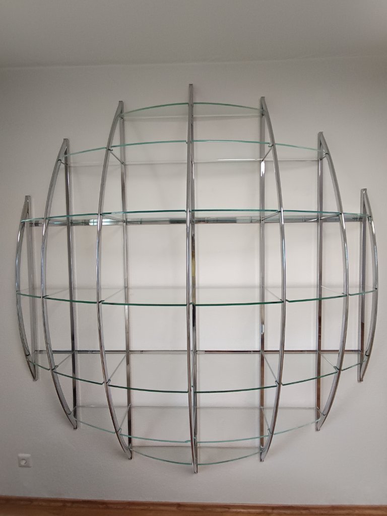 Tyco wall shelf Manfredo Massironi 1970 chrome Mid - Century | €4,499 ...