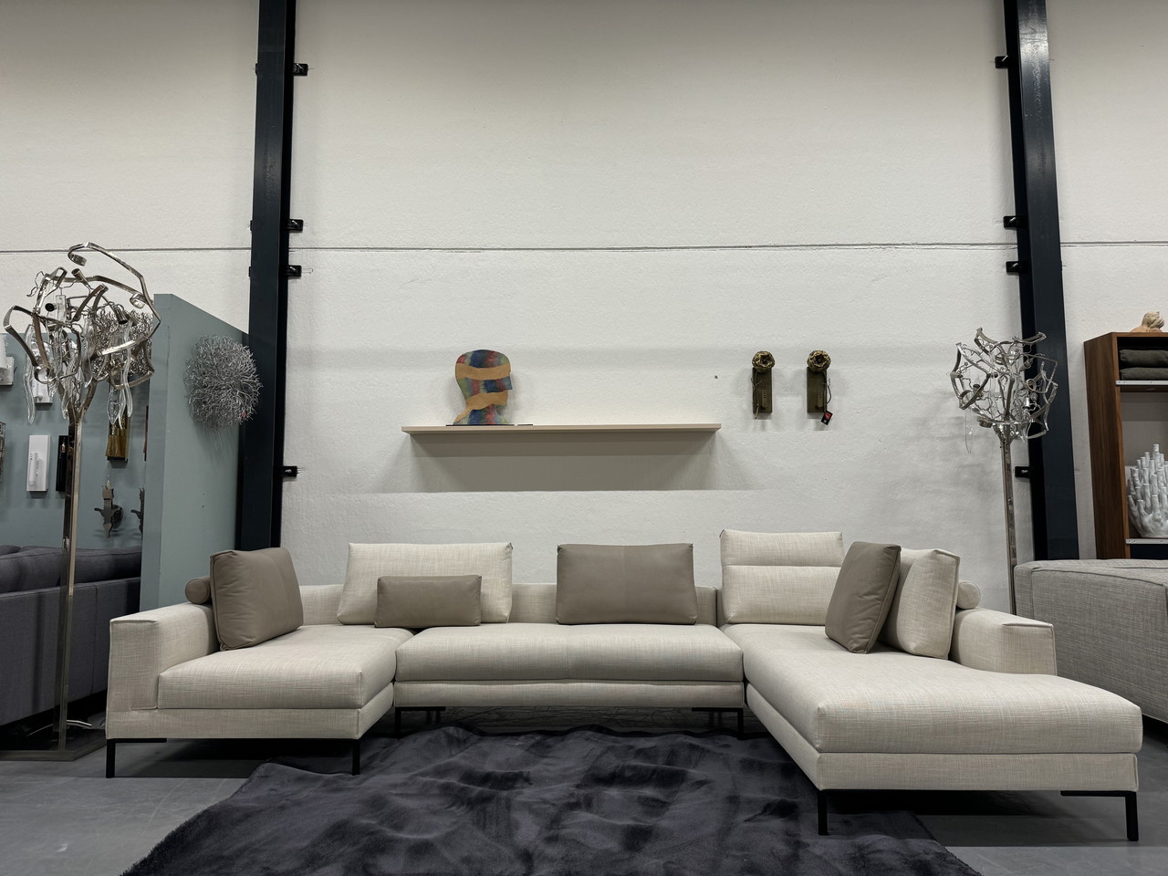 Design On Stock Aikon Lounge Corner Sofa Senna Fabric Cream | €7,499 ...