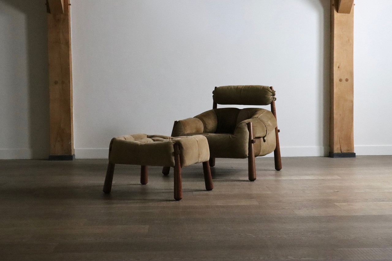 MP-81 chaise longue avec ottoman par Percival Lafer Brésil 1970 | € ...