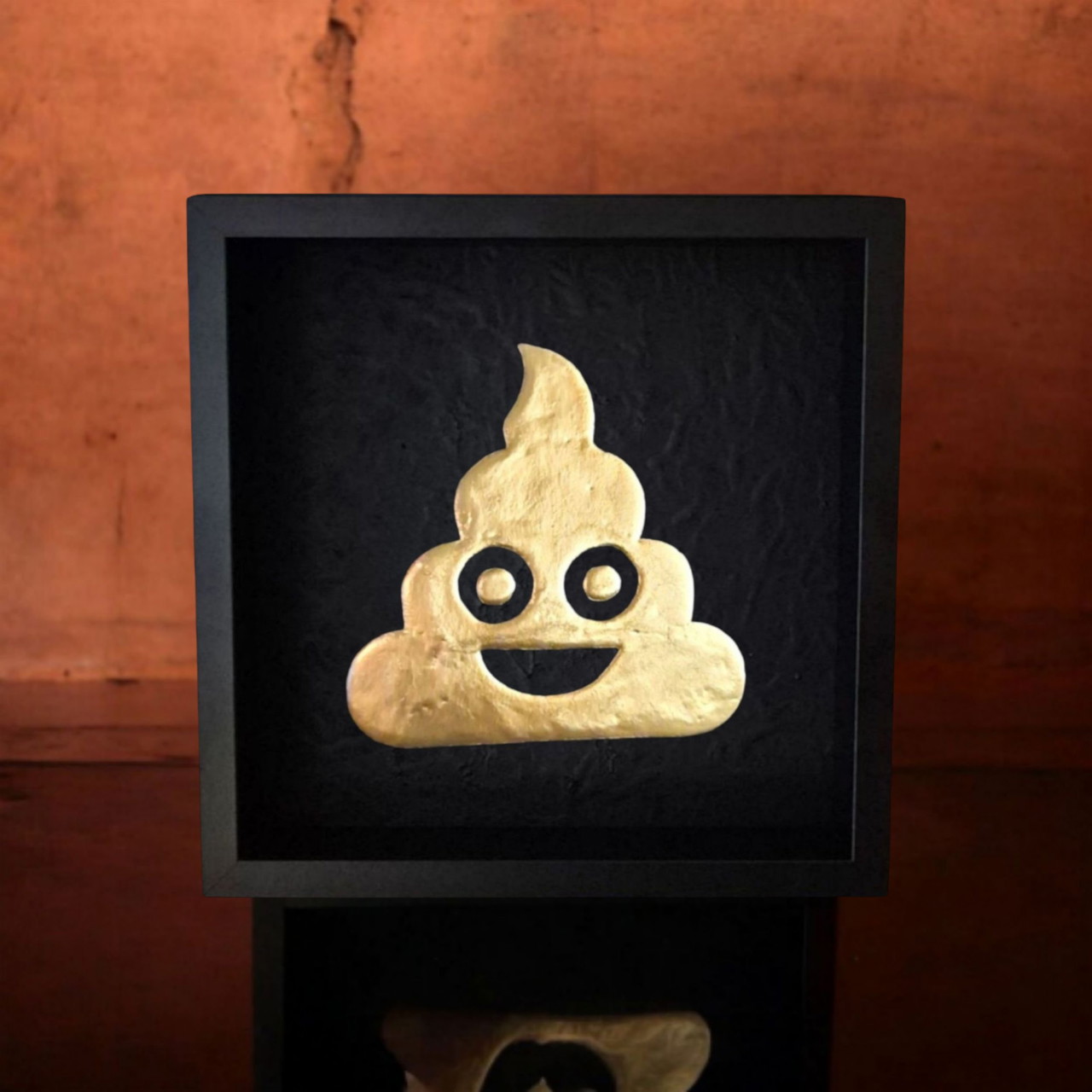 Golden Turd Emoticon 23kt Gold Vergoldet im Rahmen PopArt Sammlung | € ...